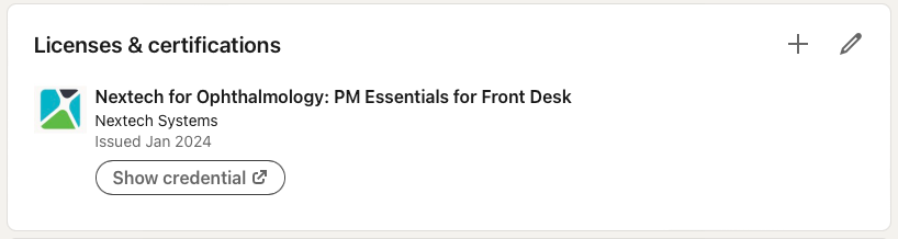 Demonstrate Your Skills & Knowledge with Nextech Certification
